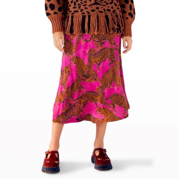 FARM Rio | Skirts | Farm Rio Artsy Leopard Midi Skirt | Poshmark